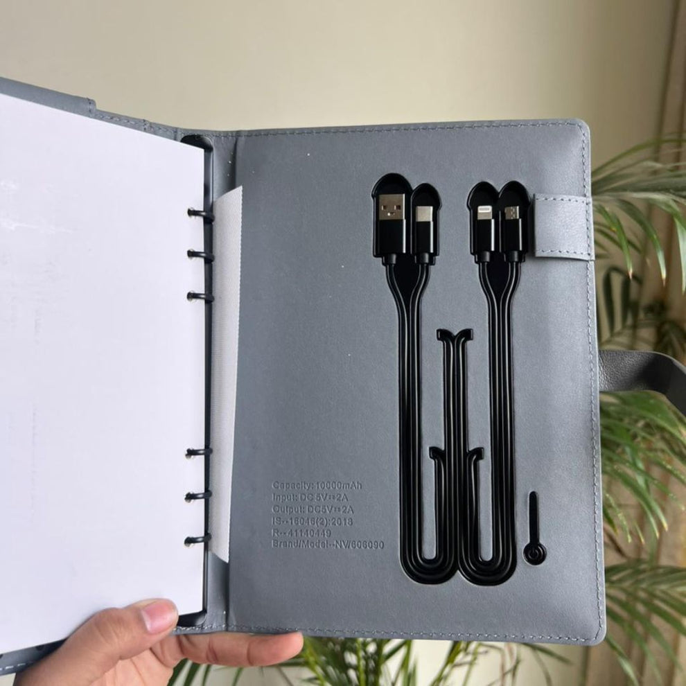 Personalized Premium Diary Set With Wireless Charging – Wish Your Gifts